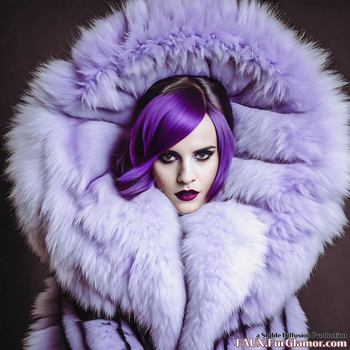 Pastel Goth and Fox – Faux Fur Glamor